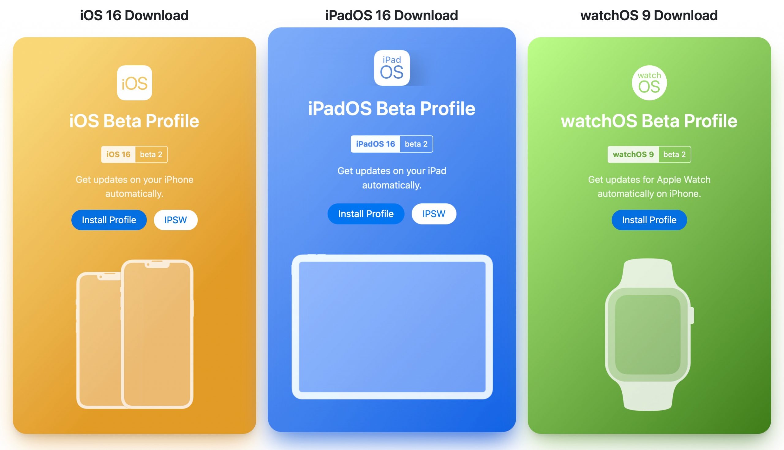 Installer iOS16 beta